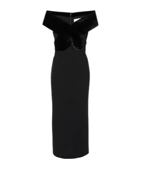 Roland Mouret Off-the-shoulder Velvet Gown