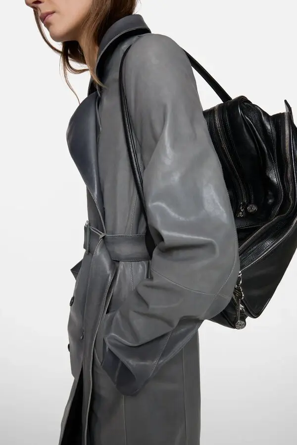 Acne Studios Double-breasted Leather Coat