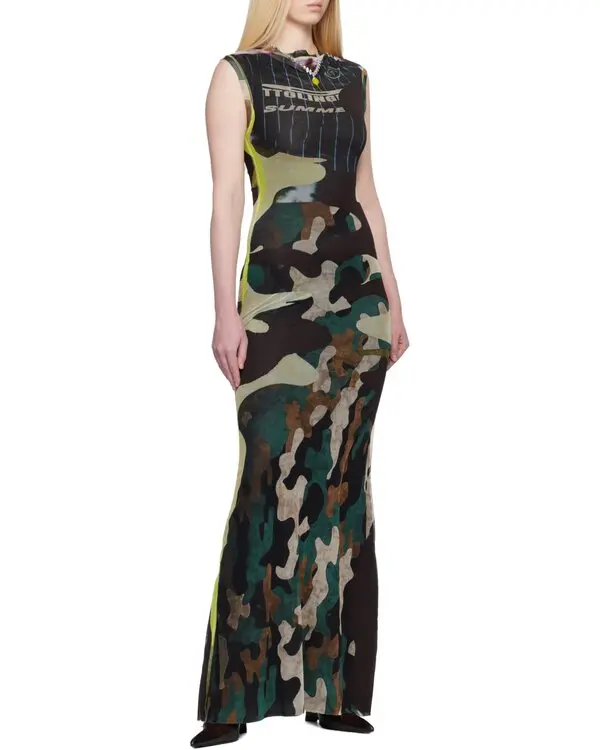 Ottolinger Printed Mesh Long Dress