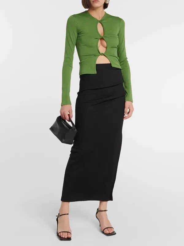 Christopher Esber Ribbed Skirt With Twisted Side Detail
