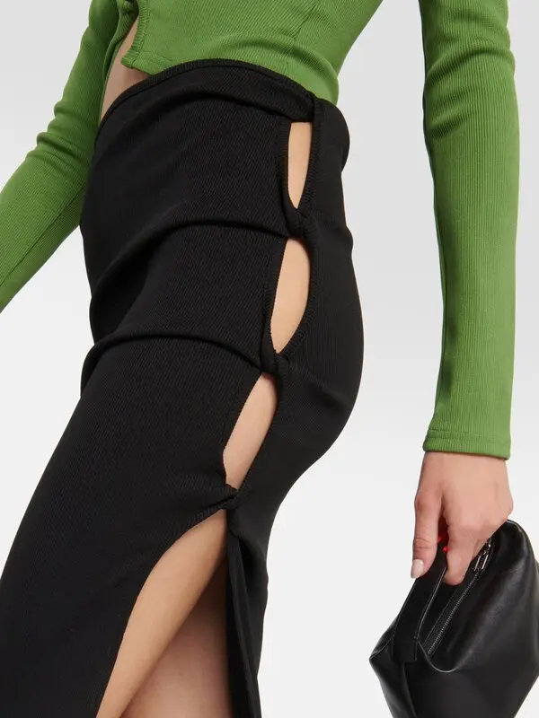 Christopher Esber Ribbed Skirt With Twisted Side Detail