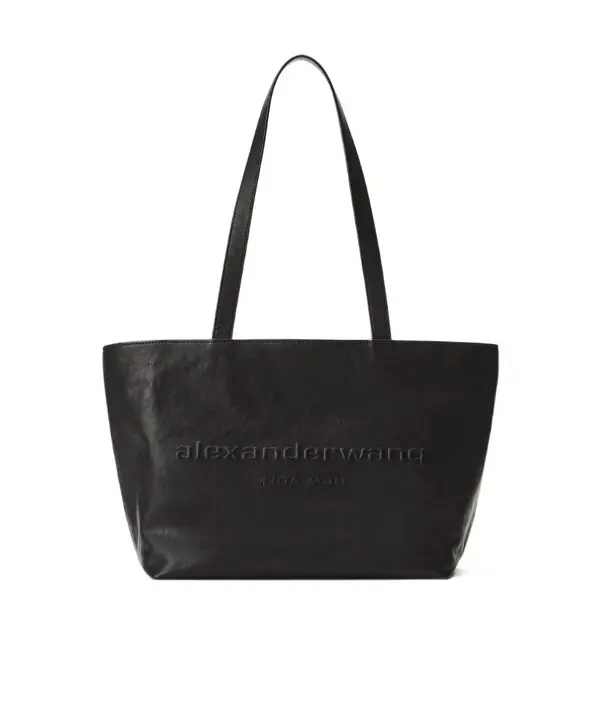Alexander Wang Logo Embossed Medium Tote Bag - Black