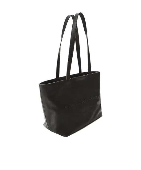 Alexander Wang Logo Embossed Medium Tote Bag - Black