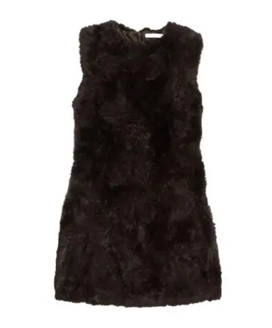 Acne Studios Sleeveless Faux-fur Mini Dress