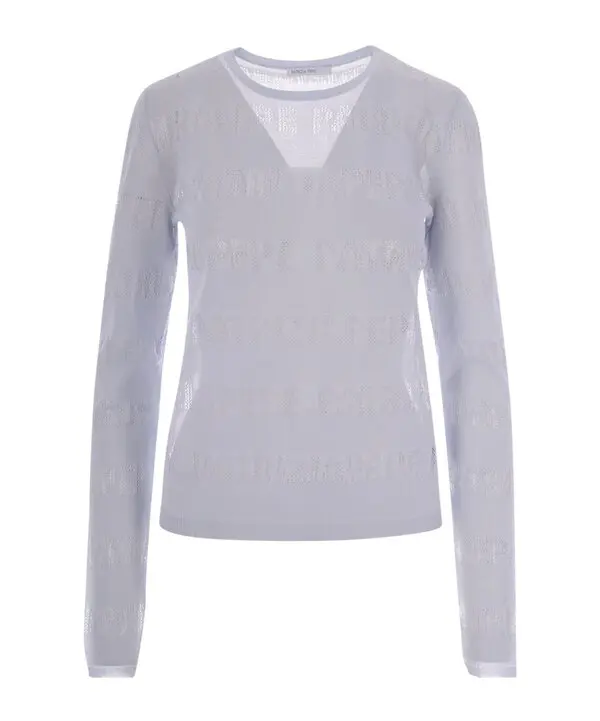 Patrizia Pepe Long Sleeve Sweater With Perforated Details