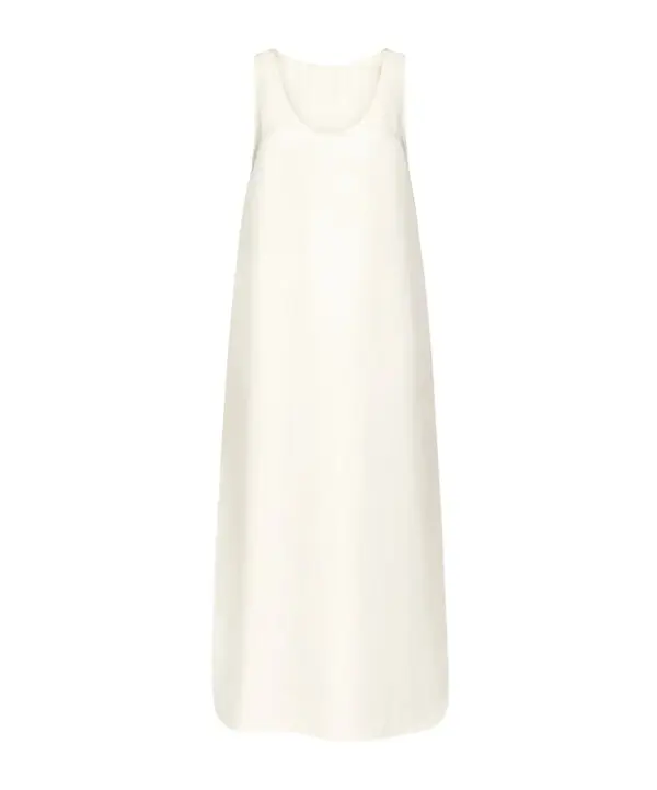 Loulou De Saison Nada Side-split Slip Midi Dress - Ivory
