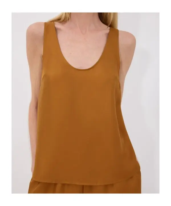 Loulou De Saison Gaby Scoop-neck Silk Top