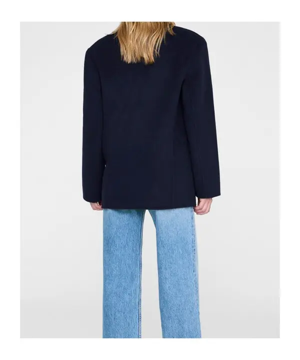 ANINE BING Quinn Single-breasted Blazer - Midnight Blue