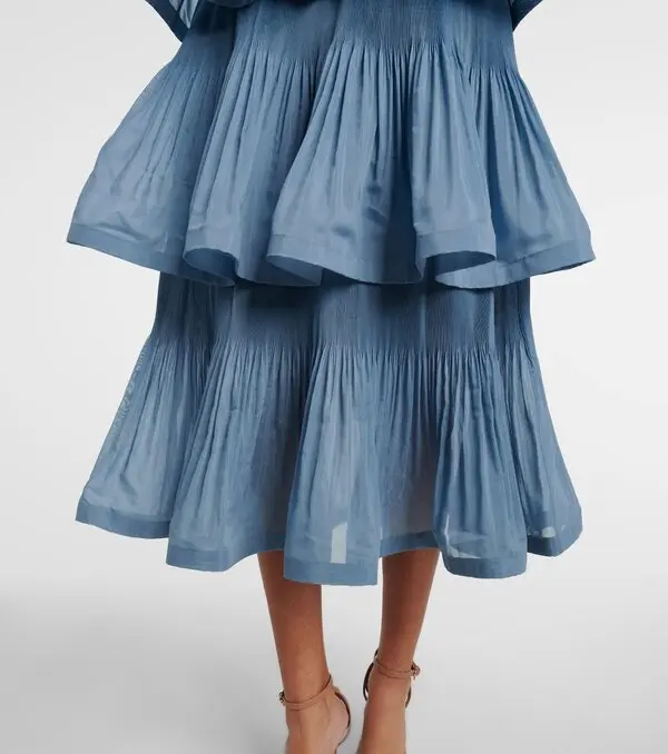 Zimmermann Tiered Bustier Midi Dress