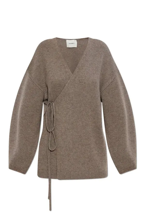 LISA YANG Tie-front Wrap Cardigan - Brown