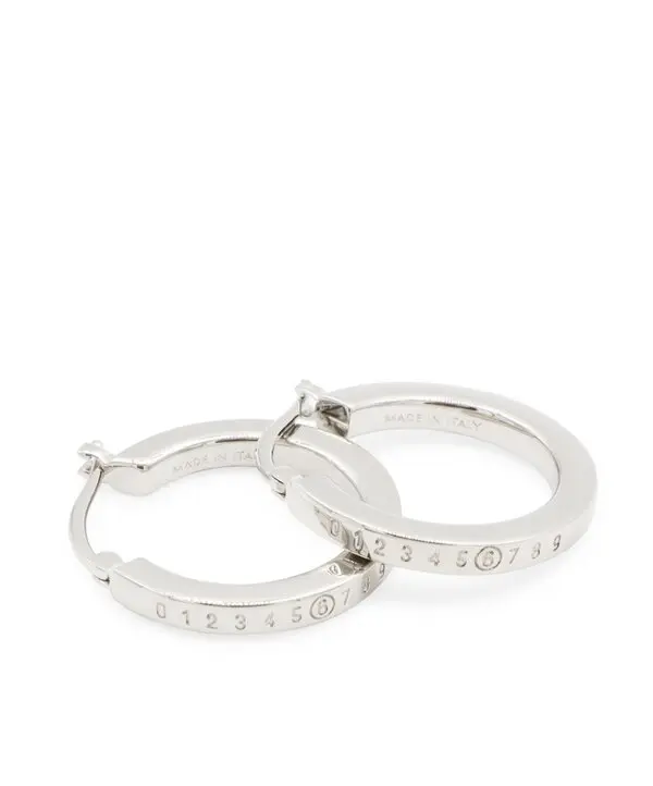 MAISON MARGIELA Numeric Logo Engraved Hoop Earrings