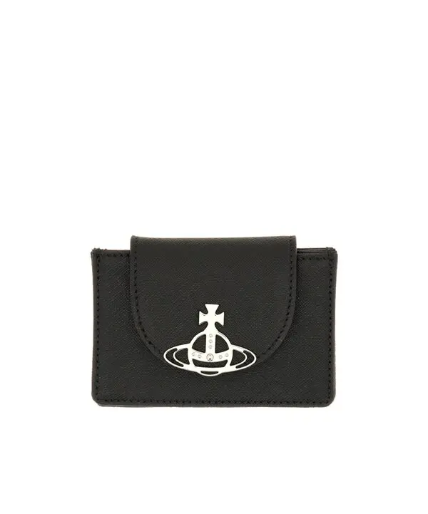 VIVIENNE WESTWOOD Orb Plaque Card Holder - Black