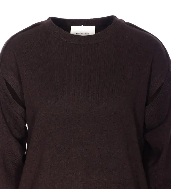LISA YANG Othelia Cut-out Sweater - Black