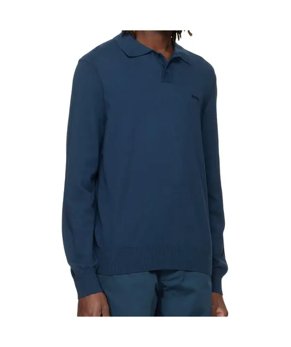 Hugo Boss Logo-embroidered Buttoned Polo Top