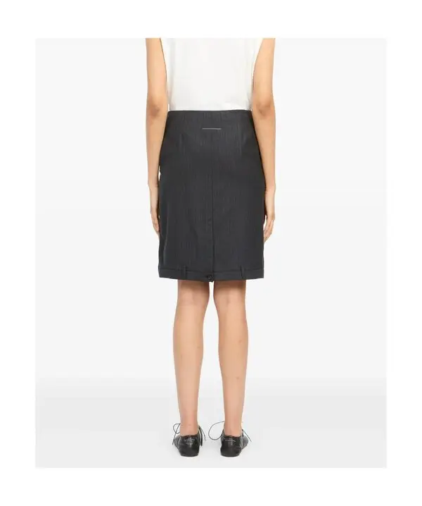 MAISON MARGIELA Pinstriped Midi Skirt