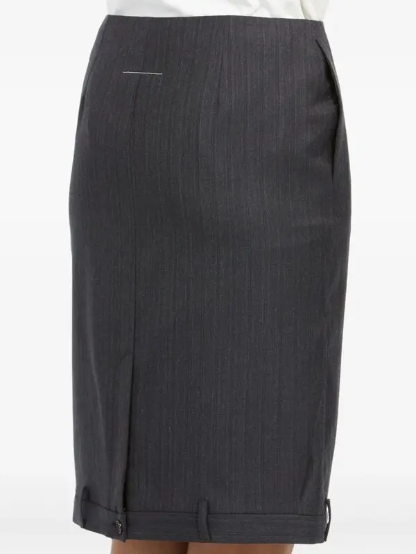 MAISON MARGIELA Pinstriped Midi Skirt