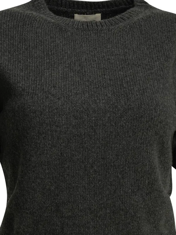 Khaite Golden Short-sleeve Knitted Jumper - Black