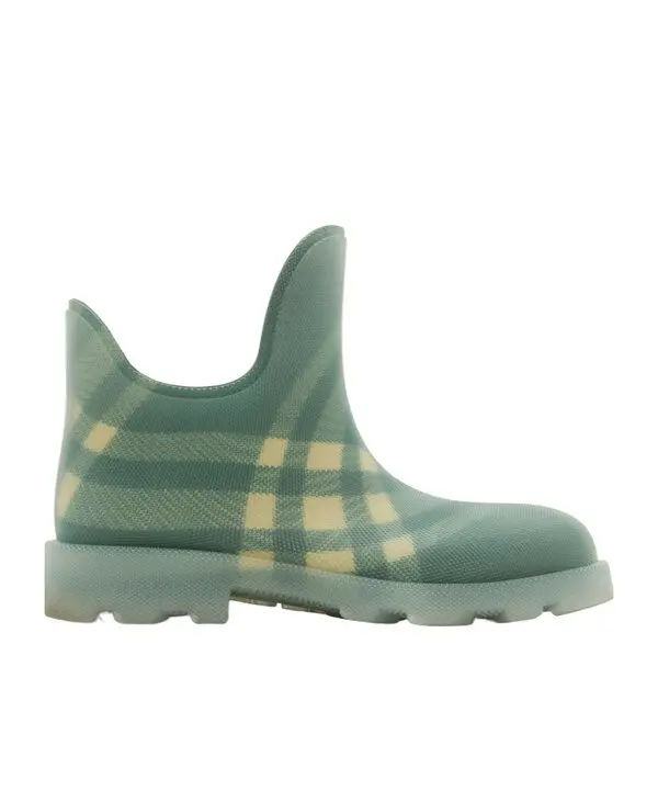 Burberry Checkered Round Toe Ankle Boots