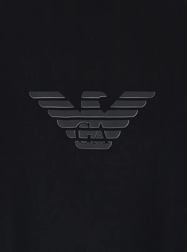 Emporio Armani Logo Embossed Crewneck T-shirt