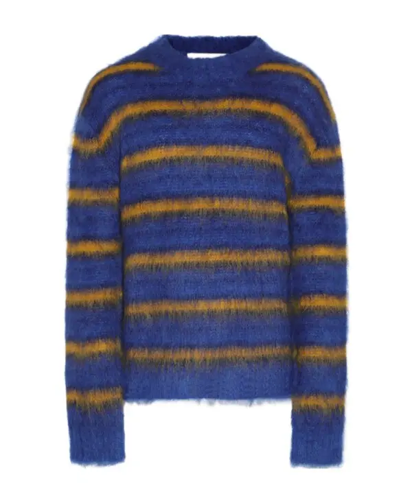 Marni Striped Crewneck Jumper - Blue