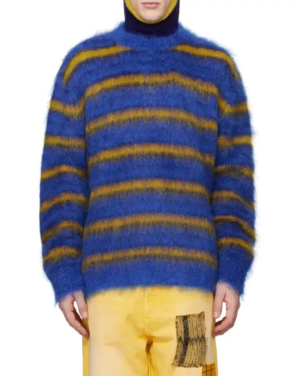 Marni Striped Crewneck Jumper - Blue
