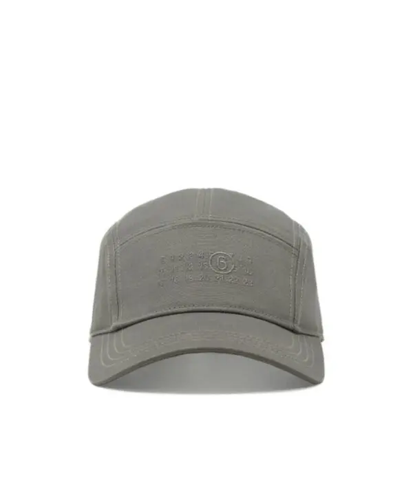 MAISON MARGIELA Cotton Canvas Baseball Cap - Gray-blue