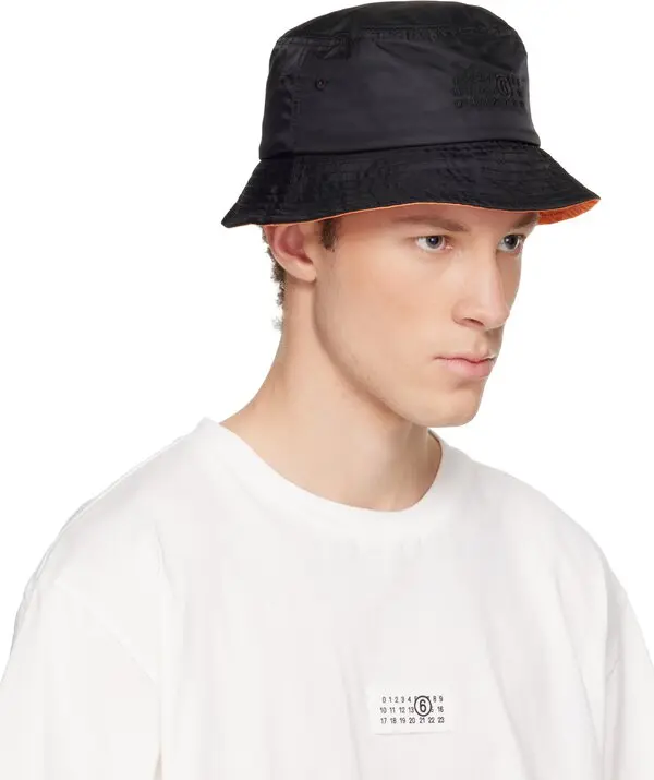 MAISON MARGIELA Embroidered Logo Bucket Hat - Black