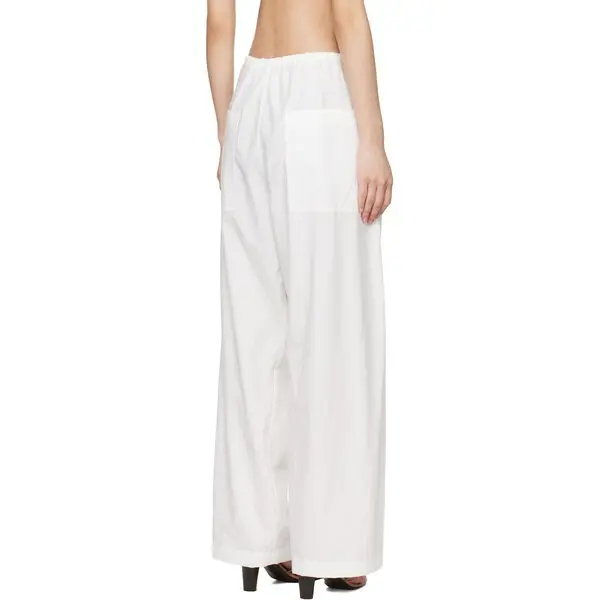 Studio Nicholson Drawstring Waist Casual Pants - White