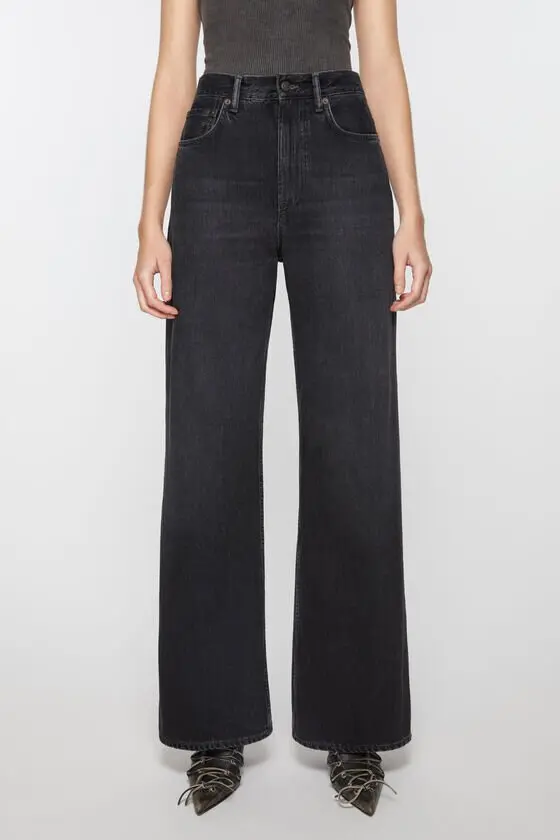 Acne Studios Relaxed Fit Flared Jeans - Black