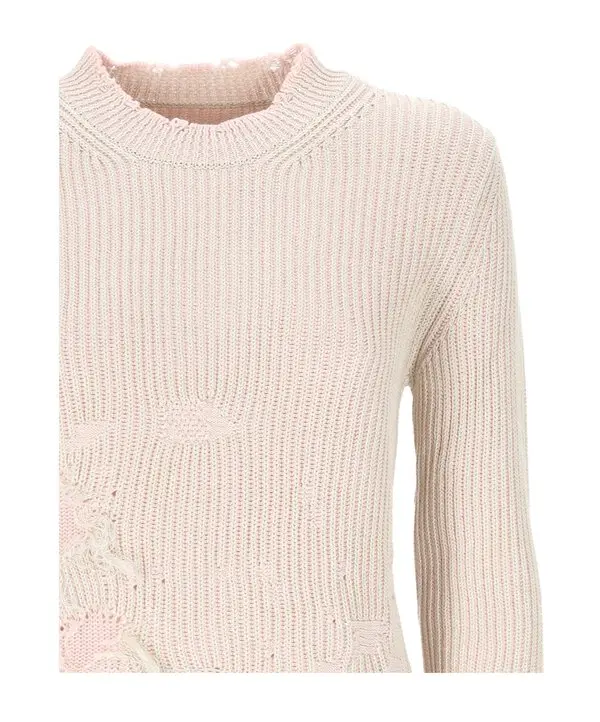 MAISON MARGIELA Distressed Knitted Crewneck Sweater