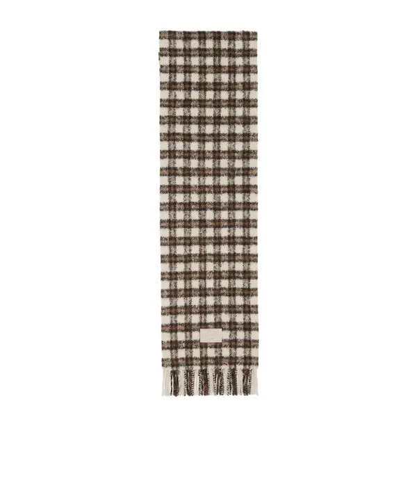 Acne Studios Checked Fringed Scarf