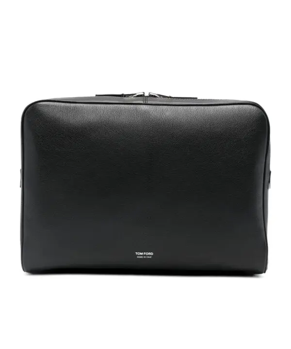 TOM FORD Grain Leather Laptop Pouch - Black