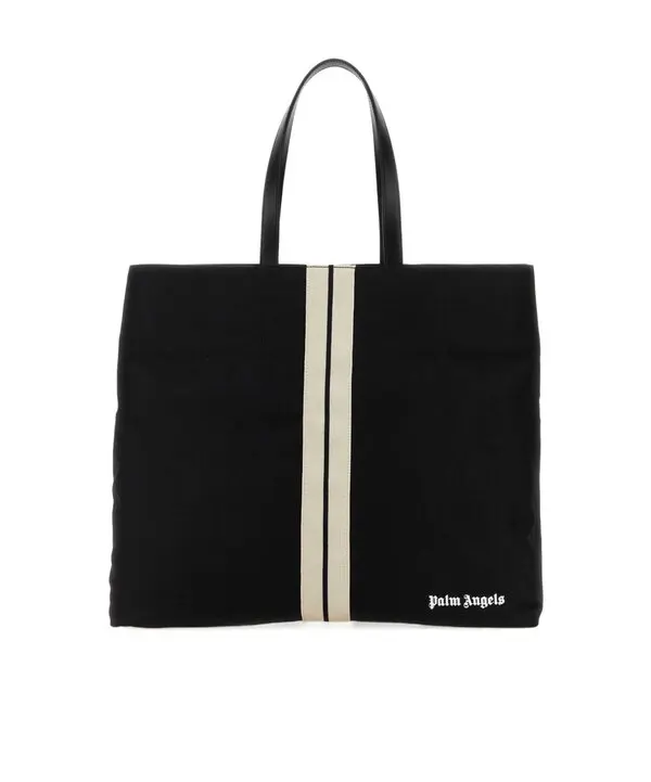 Palm Angels Logo Printed Shoulder Bag - Black