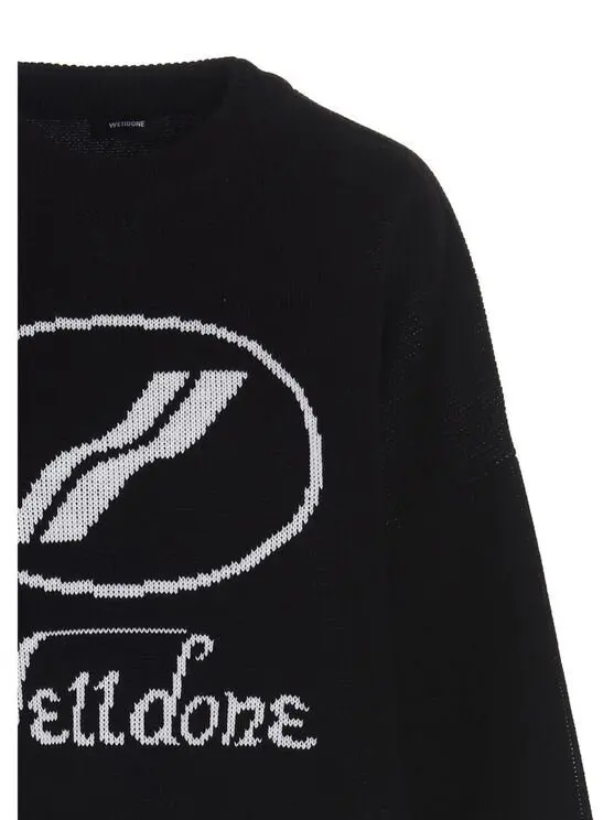 We11Done Logo Intarsia Crewneck Pullover