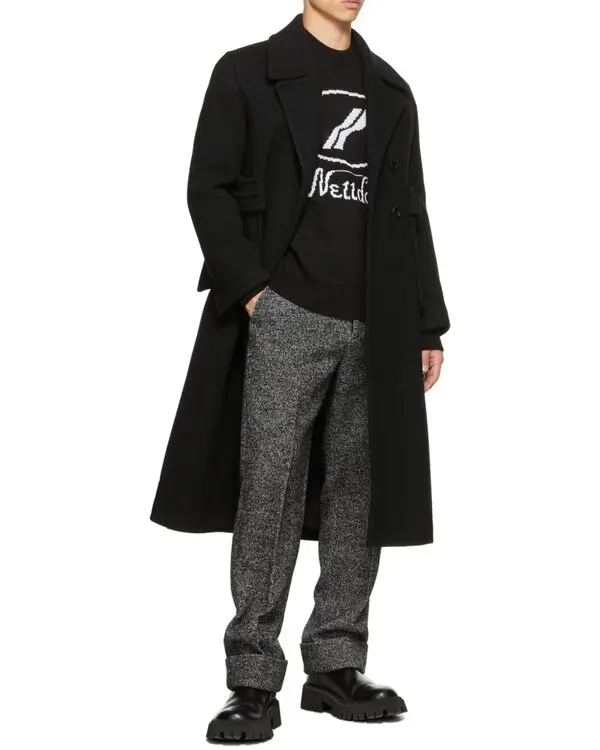 We11Done Logo Intarsia Crewneck Pullover