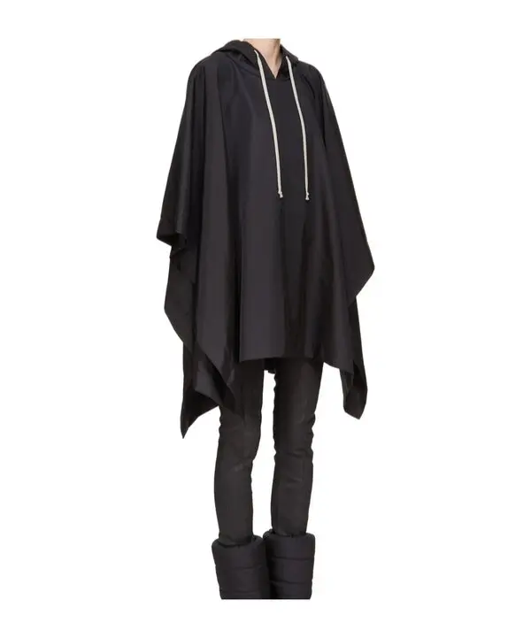 Rick Owens Cotton Hooded Cape