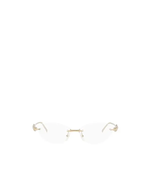 Cartier Clash De Glasses Rimless Eyeglasses - Gold