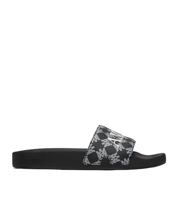 Amiri Logo Plaque Slip-on Slides - Black
