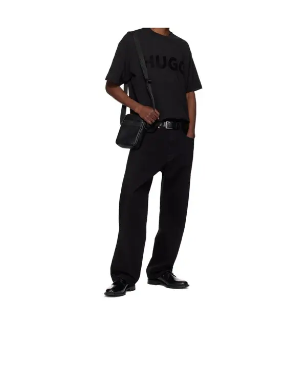 Hugo Boss Logo Plaque Zip-up Messenger Bag