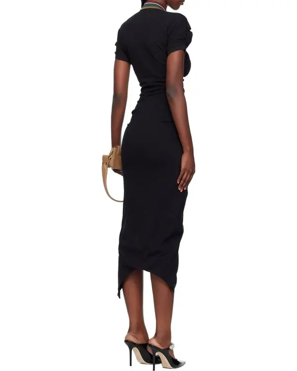 VIVIENNE WESTWOOD Asymmetrical Hem Polo Dress - Black