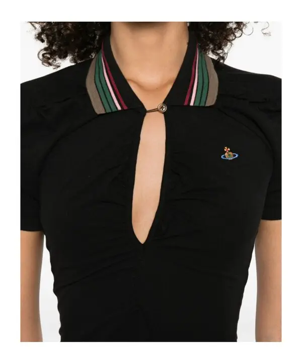 VIVIENNE WESTWOOD Asymmetrical Hem Polo Dress - Black