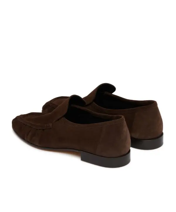 THE ROW Soft Moccasin Two Suede Loafers
