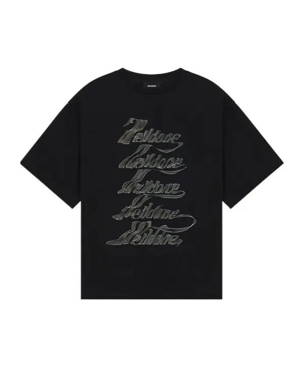 We11Done Printed Crewneck T-shirt - Black