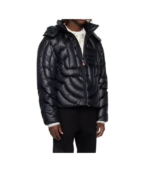 Casablanca Quilted Down Puffer Jacket With Detachable Hood - Black