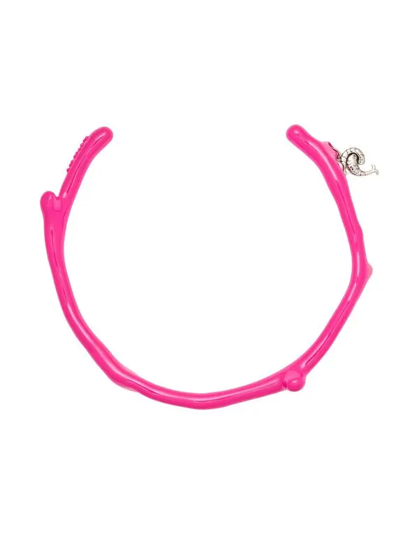 Emilio Pucci Bronze Choker Necklace With Brand Logo Charm