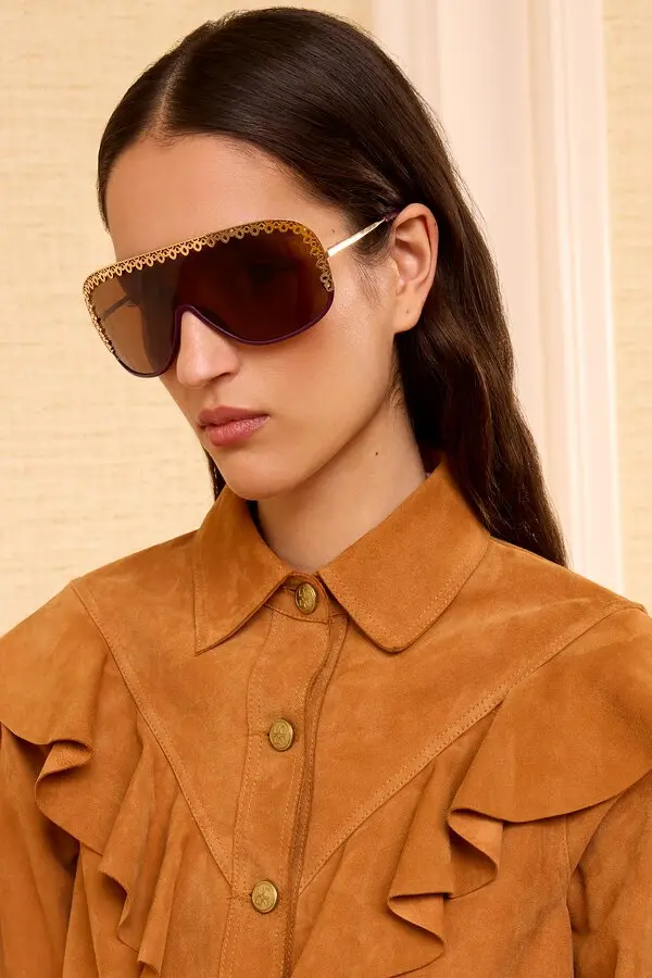 Ulla Johnson Lucien D-frame Sunglasses - Plum