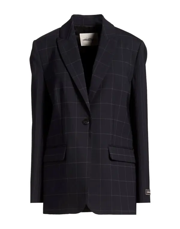 OTTOD'AME Midnight Checked Blazer