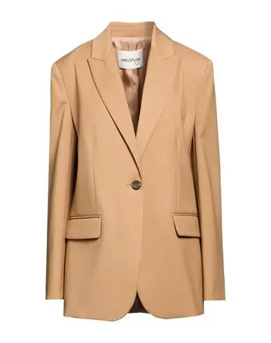OTTOD'AME Polyester, Virgin Wool, Elastane Blazer - Camel