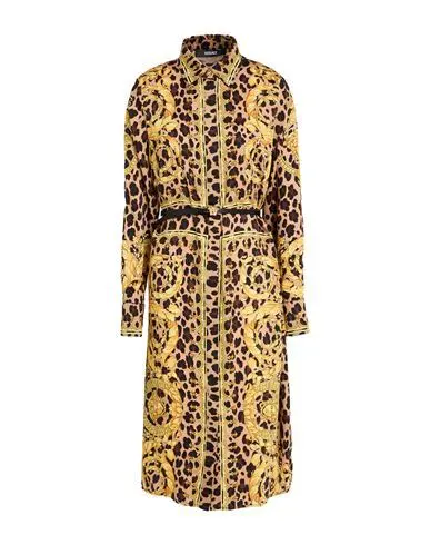 Versace Midi Shirt Dress With Signature Print