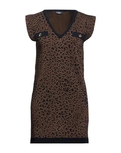 Liu Jo Knitted Leopard Print Mini Dress